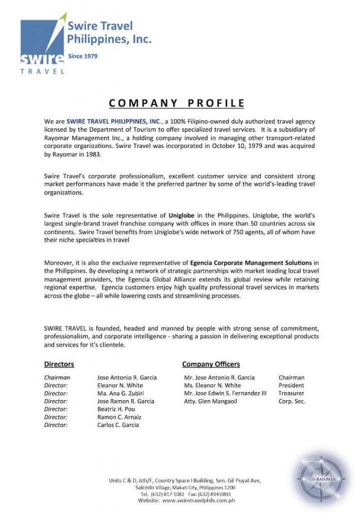 Company Profile - Rayomar Management Inc.